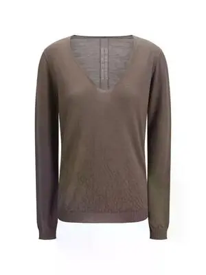 Rick Owens V-neck Sweater - Brown