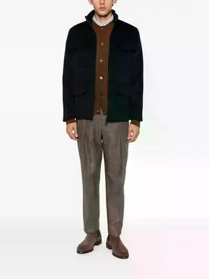 Aspesi Flap-pocket Wool Jacket - Blue