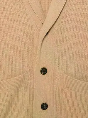 PAOLO PECORA Shawl-collar Ribbed Cardigan
