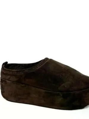 Balenciaga Alaska Soft Platform Mules In Light Espresso