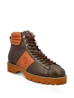 Valentino Garavani Logo-embossed Leather Ankle Boots