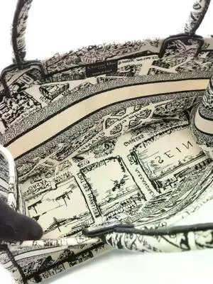 Dior 2010s Medium Book Tote Plan De Paris Tote Bag