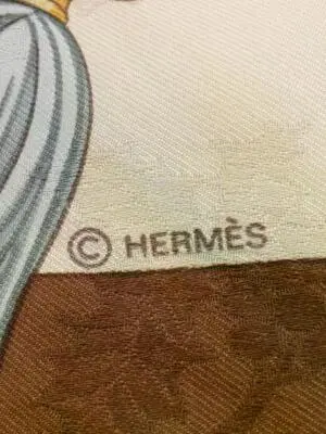Hermès 2010s 90 Plumes Et Grelots Scarf