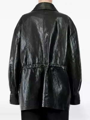 THE FRANKIE SHOP Faux-leather Drawstring-waist Jacket
