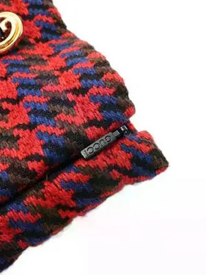 Gucci 2010s Interlocking G Houndstooth Skirt