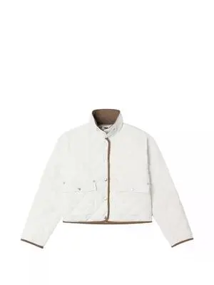 Izzue Quilted High-neck Jacket - Neutrals