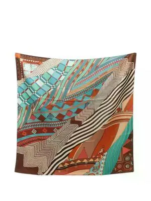 Hermès 2010 Coupons Indiens Scarf - Brown