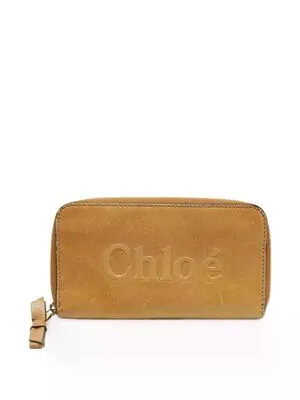 Chloé 2013 Embossed-logo Zip-around Wallet - Neutrals