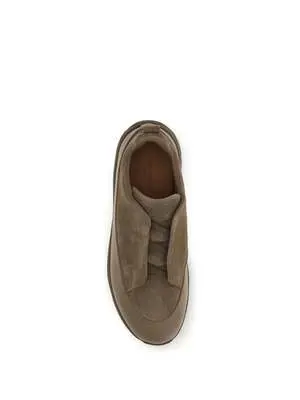 Zegna Triple Stitch™ Monte Leather And Suede Sneakers