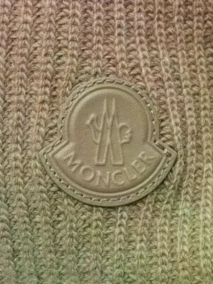 Moncler 2020s Logo Patch Beanie Hat