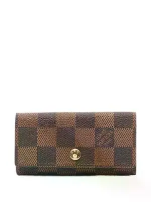 LOUIS VUITTON 2002 Multicles 4 Damier Ebene Key Case - Brown