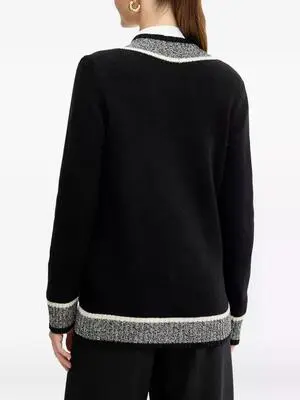Luisa Spagnoli Contrast-trim Button-up Cardigan