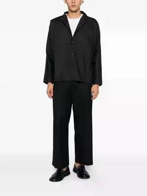 Issey Miyake Panelled Press-stud Shirt