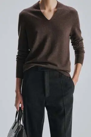THE ROW Piro Sweater - Nut Brown