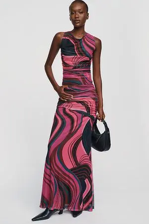 HUTCH Cda Maxi Skirt - Pink Pattern