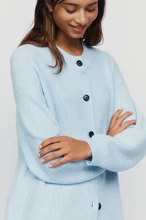 Anthropologie Maeve Wool Blend Overd Long Le Cardigan