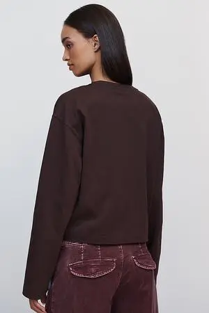 SOVERE / Izel 100% Cotton Knot Front Crewneck Top