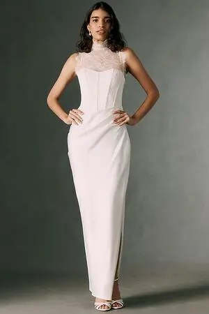 Bhldn Lace Bustier Maxi Dress