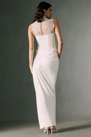 Bhldn Lace Bustier Maxi Dress