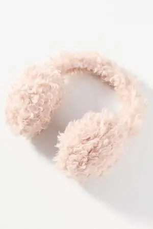 Anthropologie Sherpa Fleece Earmuffs - Blush