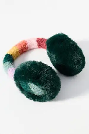 Anthropologie Brushed Stripe Earmuffs Multi