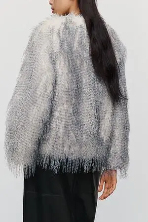 Anthropologie Shaggy Faux Fur Jacket