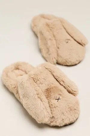 Anthropologie Bunny Scuff Slippers