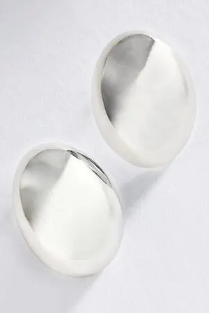 Anthropologie Circular Statement Earrgs Silver