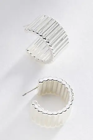 HEAVEN MAYHEM Es Hoop Earrgs - Silver