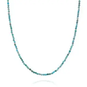 NELLOU JEWELLERY Turquoise December Birthstone Orbit Necklace - Silver