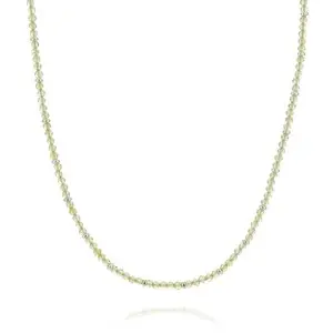 NELLOU JEWELLERY Peridot August Birthstone Orbit Necklace Sterling - Silver
