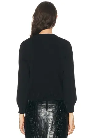TOTEME Cropped Cotton Knit Sweater