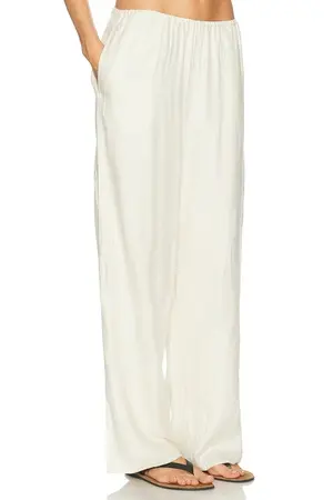 TOTEME Monogram Flannel Pj Pant In White