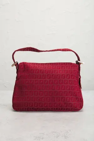 Fendi Zucchino Mama Baguette Shoulder Bag