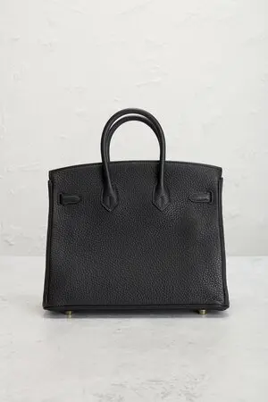 Hermès Togo Birkin 25 Handbag In Black