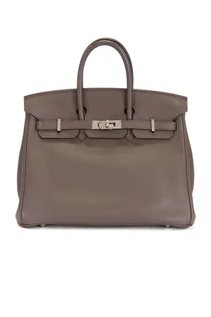 Hermès Swift Birkin 25 Retourne Handbag In Grey - Etain