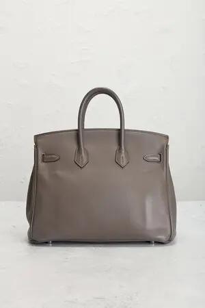 Hermès Swift Birkin 25 Retourne Handbag In Grey