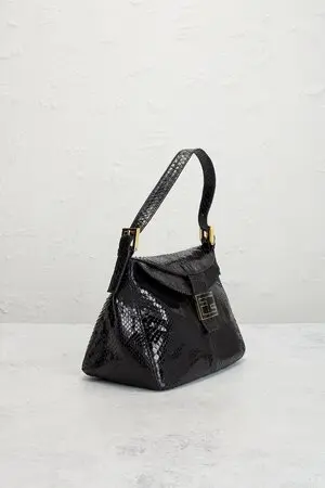 Fendi Vintage Python Mama Baguette Shoulder Bag