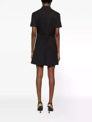 Coperni Clinical High-neck Short-sleeve Mini Dress