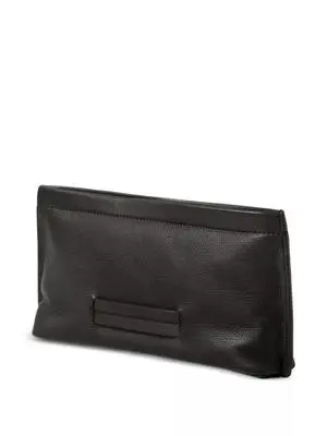 Zegna Logo-plaque Leather Clutch Bag