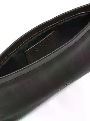 Zegna Logo-plaque Leather Clutch Bag