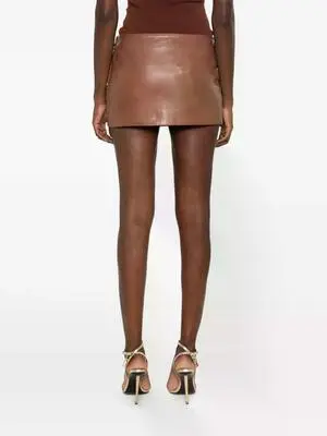 Retrofete Leather Mini Skirt