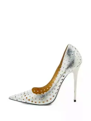 JIMMY CHOO Mime Perforated Pumps - Silver