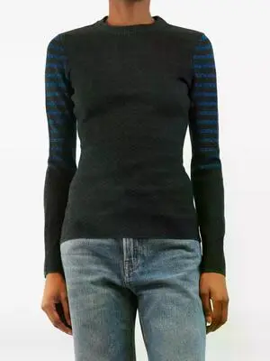 Victoria Beckham Striped Knitted Sweater - Blue