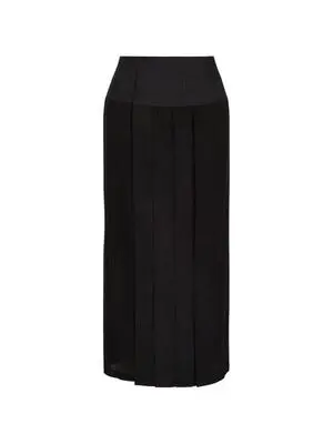 Yohji Yamamoto Pleated Panelled Maxi Skirt