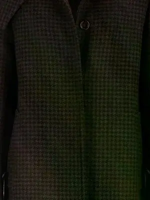 Tagliatore Houndstooth-pattern Virgin Wool Coat