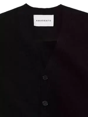 AMARANTO V-neck Button-fastening Cardigan