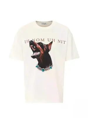 IH NOM UH NIT Graphic-print Logo-print T-shirt - Neutrals