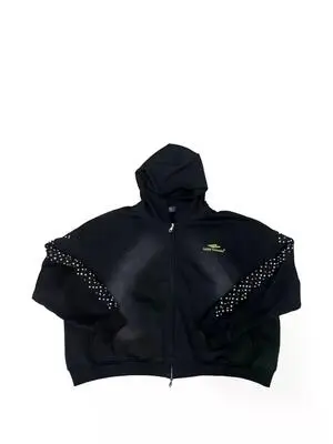 STADIUM GOODS Crystal-embellished Zip-up Hoodie - Black