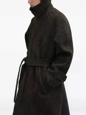 DUNST Check-pattern Belted Coat